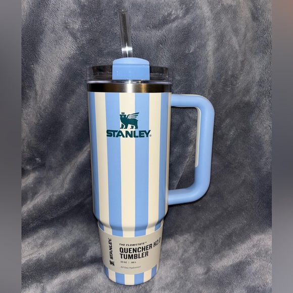 Stanley | Dining | Stanley 3oz Tumbler With Blue Stripes Cornflower ...